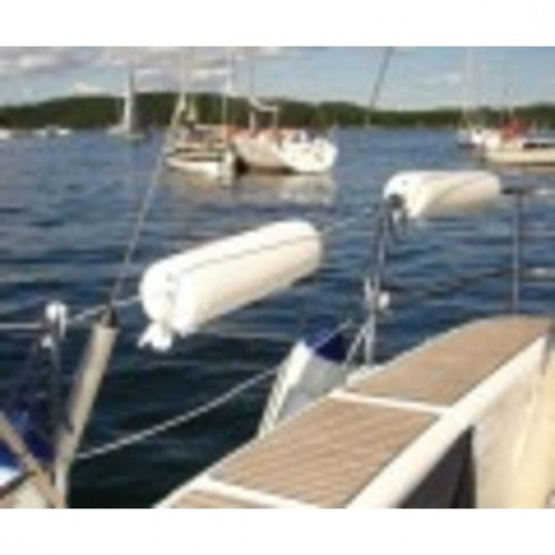 Kussen type Bedflex, model rugleuning rond, kleur wit, zacht kunstleer ...